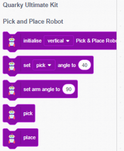 Quarky Horizontal Pick and Place Robot - STEMpedia Education