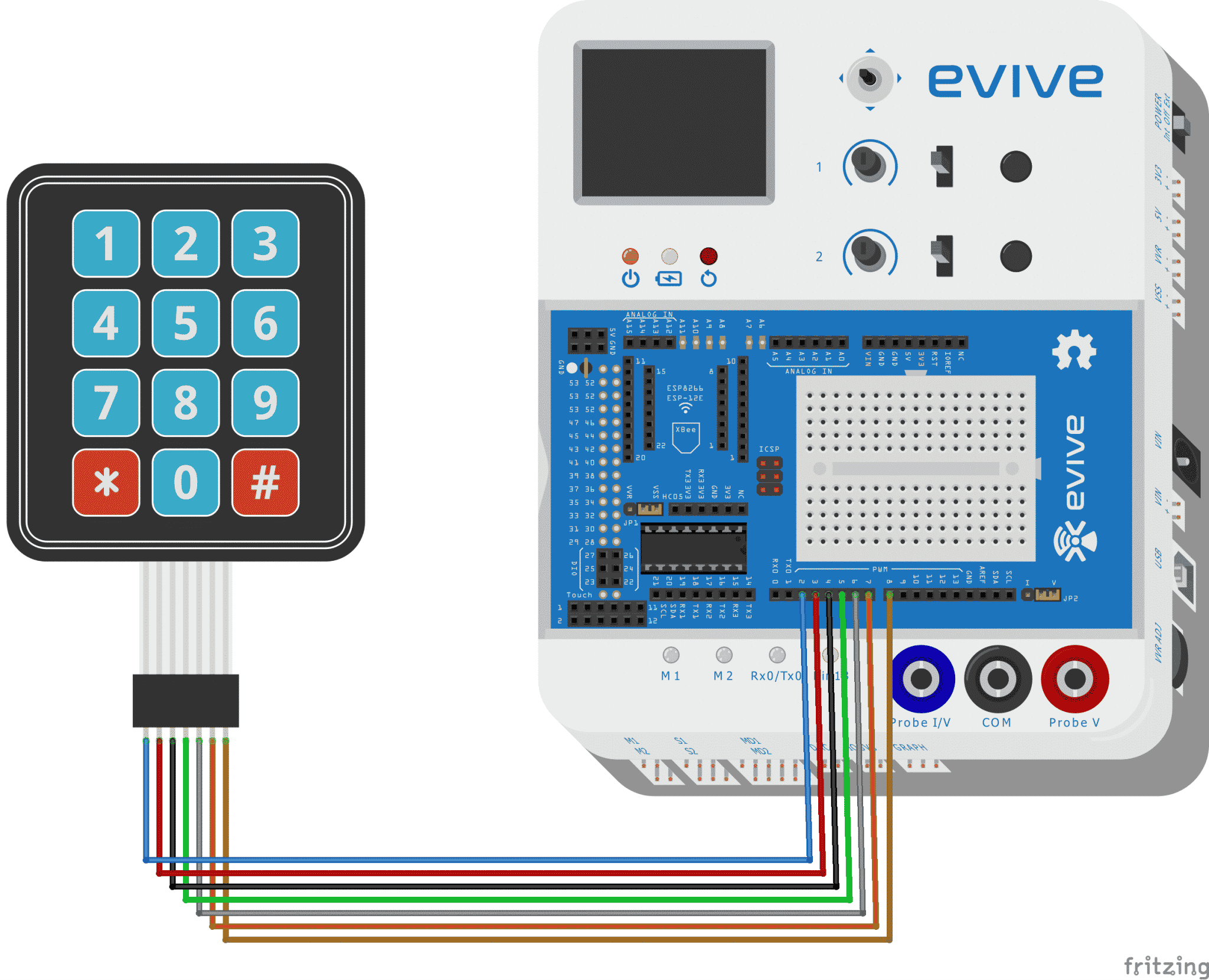 Hex Keyboard Interfacing With Evive STEMpedia Education Hex Keyboard Interfacing With Evive STEMpedia Education