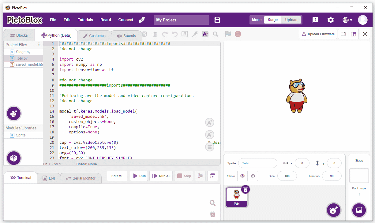 Image Classifier Ml Blocks Python Functions Projects Pictoblox Extension