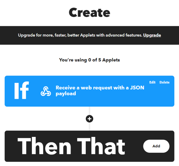IFTTT Webhooks - Blocks, Python Functions, Projects | PictoBlox Extension