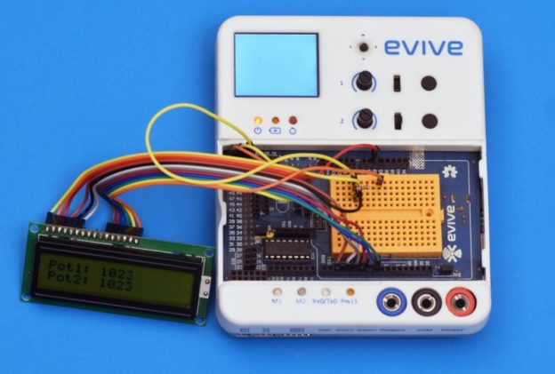 Interface a 16x2 LCD Display with evive - STEMpedia Education