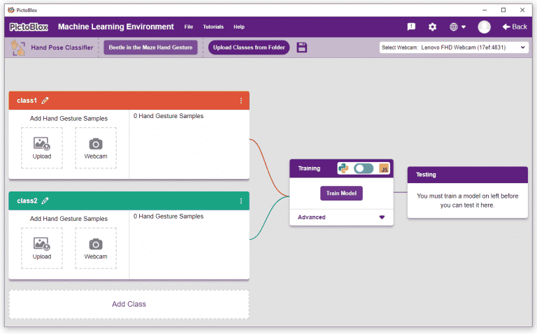 Getting Started With Hand Pose Classifier In Block Coding Stempedia