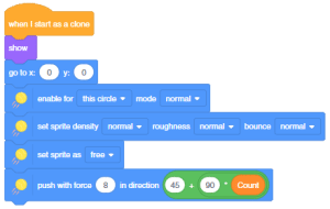 set stage as () - PictoBlox Block | Physics Engine
