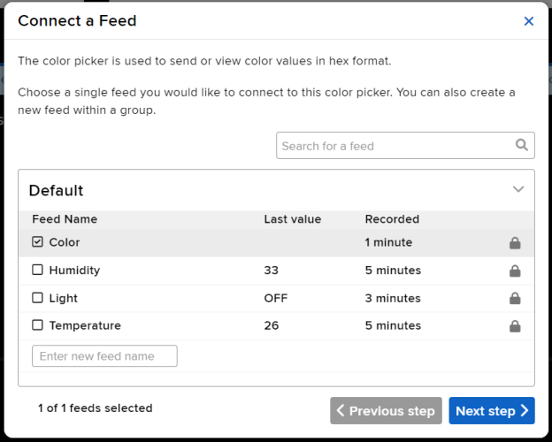 Adafruit IO - Get Color | Remote Controlled RGB Light - Example Project