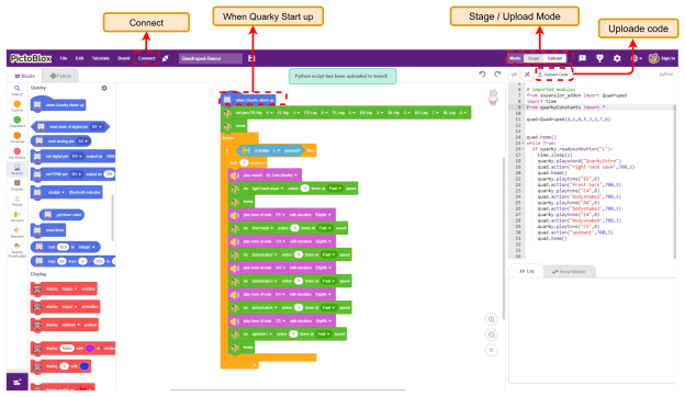 Dance Sequence with Quadruped and Music - Example Project