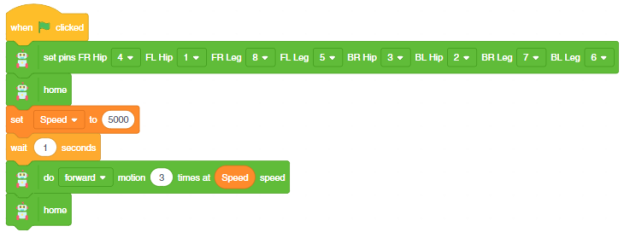 Program And Control The Quarky Quadruped Robot With Block Programing