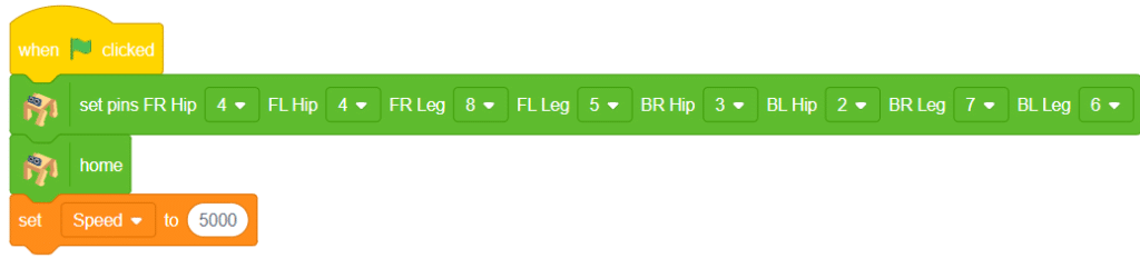 Control Quadruped Predefined Motion - Example Project