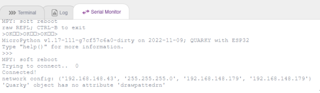 Quarky Wifi Connection Python Troubleshooting And Connection Status