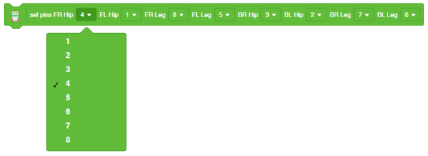 set pins FR Hip () FL Hip () FR Leg () FL Leg() BR Hip () BL Hip () BR ...