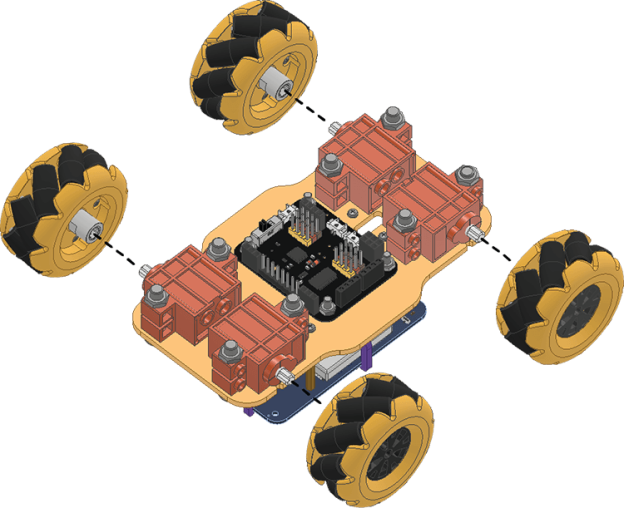 Assembling Basic Quarky Mecanum Wheel Robot - STEMpedia Education