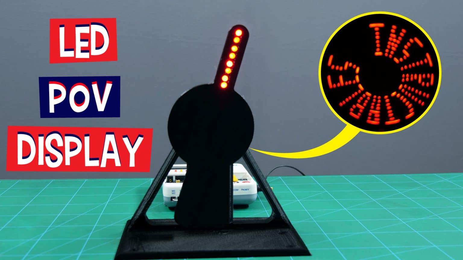 How To Make A Diy Pov Display Persistence Of Vision Using Arduino Stem Electronics Project