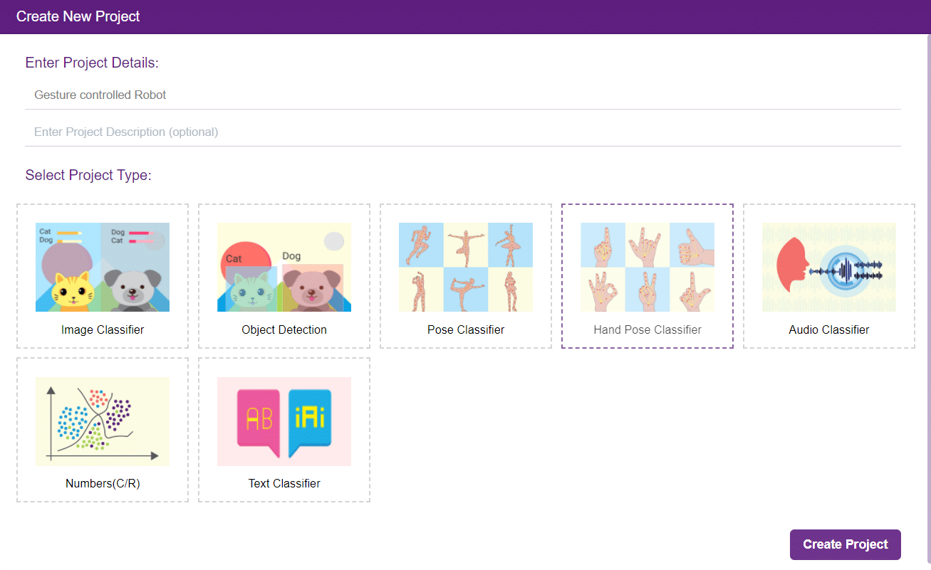 Gesture Controlled Robotic Arm With Machine Learning Example Project