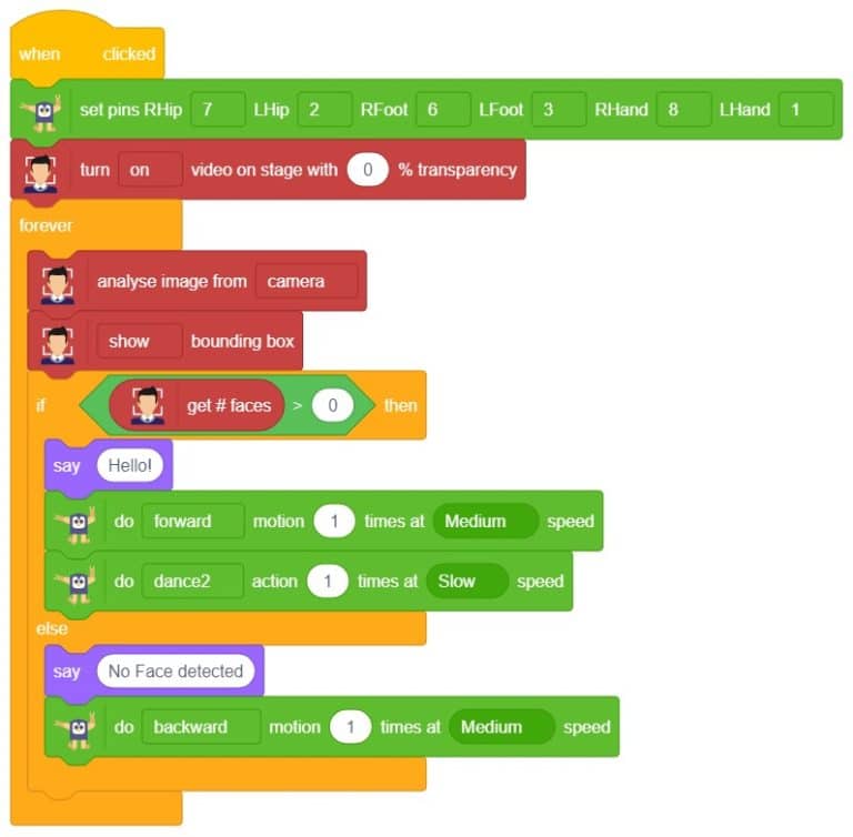 Face Detection with Humanoid Robots - Example Project