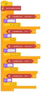 Hand Sign Classifier Bot in Block Coding