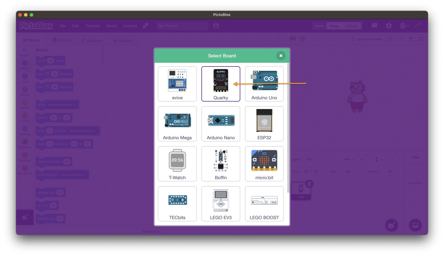 Quarky Serial Port Connection - STEMpedia Education