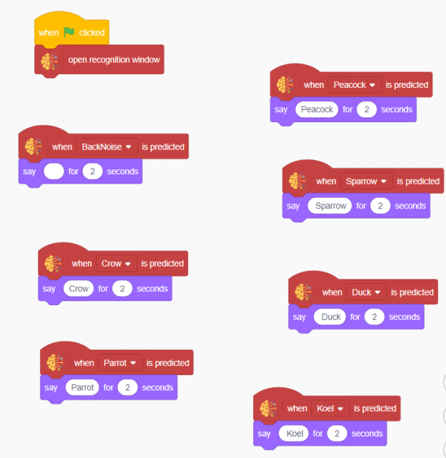 Bird Audio Classifier Bot in Block Coding