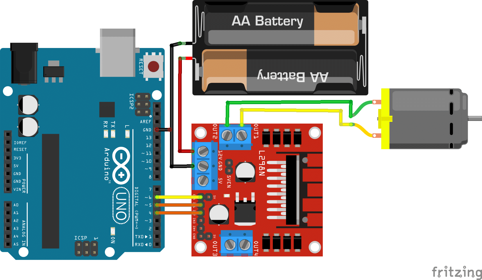 Interfacing DC motor with Arduino - Example Project