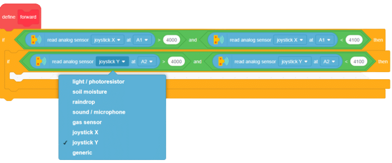 Joystick Interfacing with Quarky: Direction Controls. - Example Project
