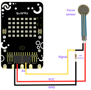 Interfacing Force Sensor with Quarky - Example Project
