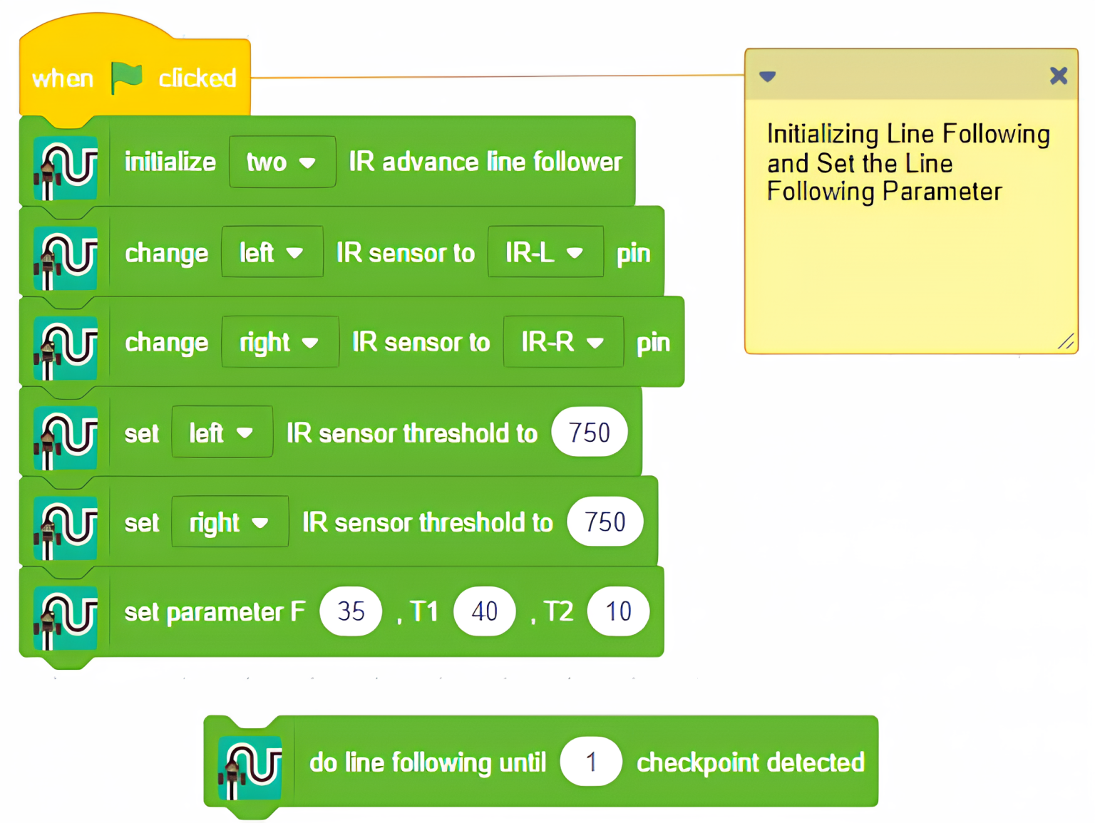 Two IR Line Following using default IR sensors and quarky without PID - Without Adaptive ...